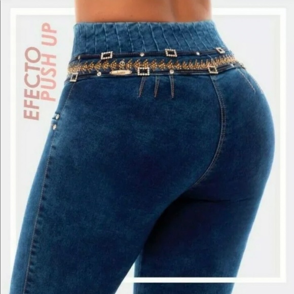 Colombian brand | Jeans | Ene2 Jeans Butt Lifter Colombian Rhinestone ...